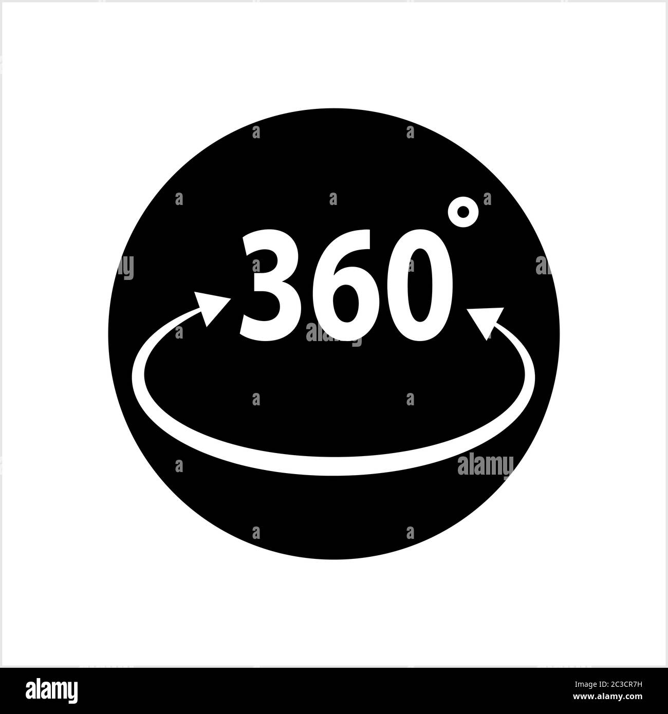 Angle 360 Degrees Sign Icon Vector Art Illustration Stock Vector Image ...
