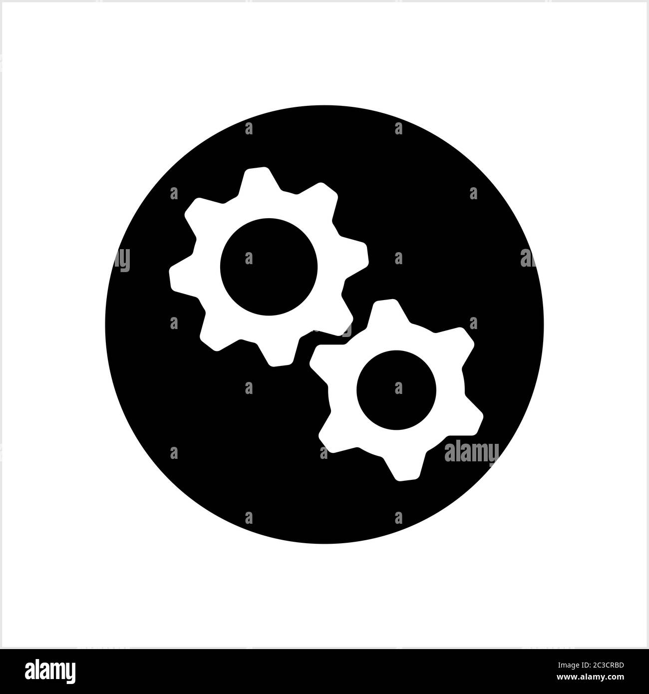 Setting Icon, Gear, User Preference Setting Vector Art Illustration ...