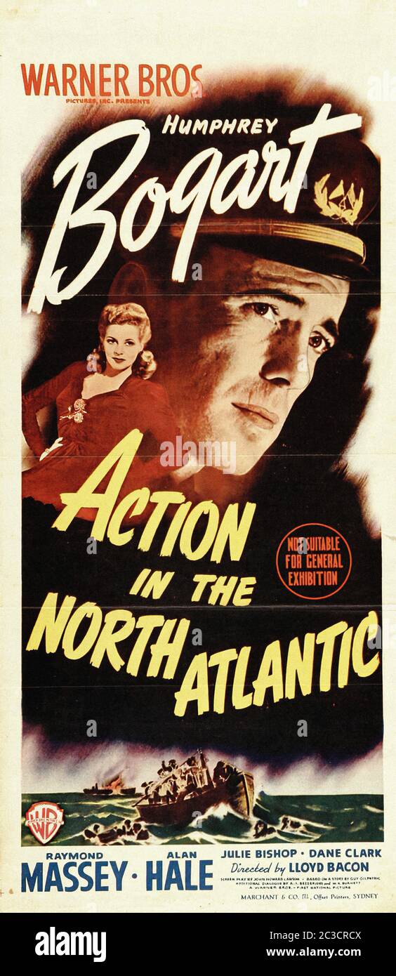Action in the North Atlantic - Vintage Movie Poster Stock Photo - Alamy