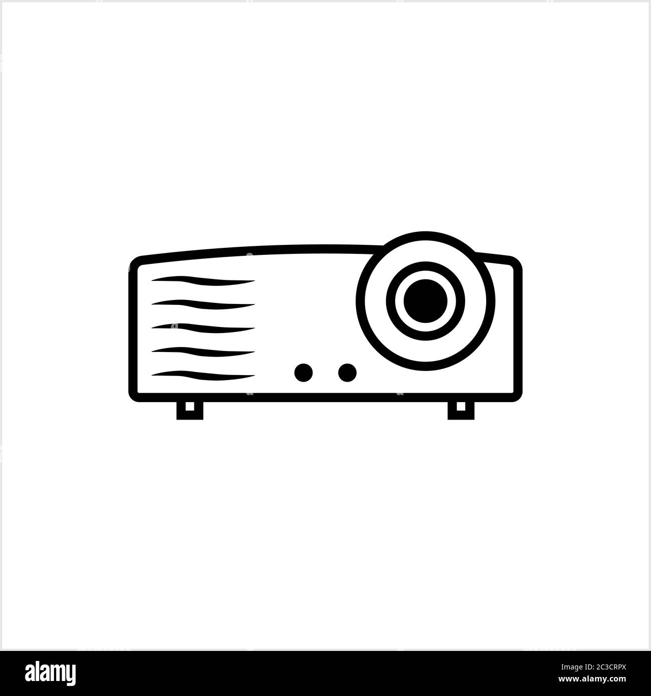 Projector Icon, Projector Vector Art Illustration Stock Vector Image ...