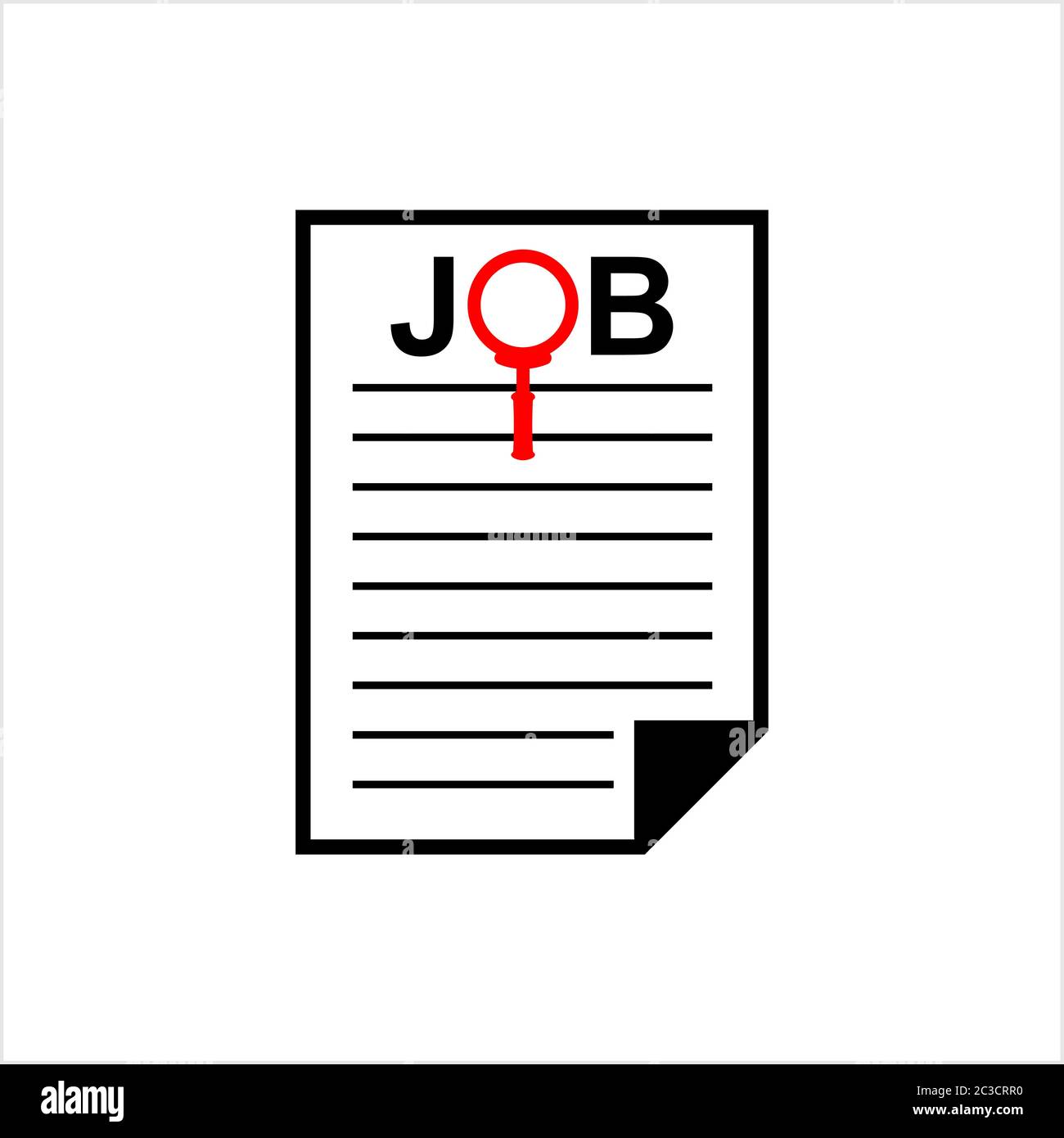 Vector black job search icon hi-res stock photography and images - Alamy