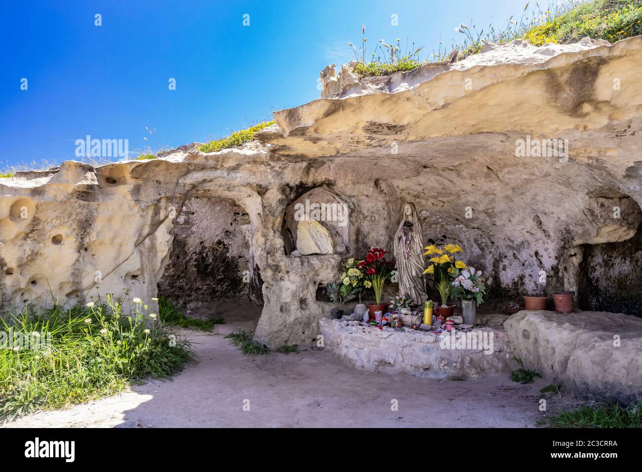 The important archaeological site and tourist resort of Roca Vecchia ...