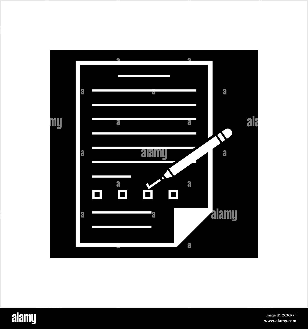 Registration Icon, Registration Form Icon Vector Art Illustration Stock ...