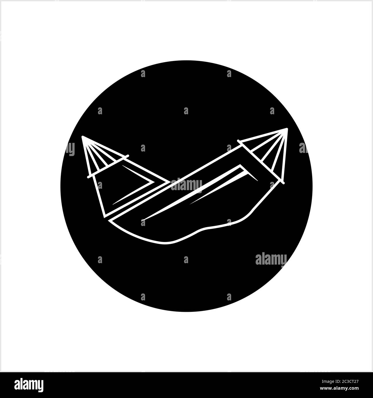 Hammock Icon, Hammock Vector Art Illustration Stock Vector Image & Art ...