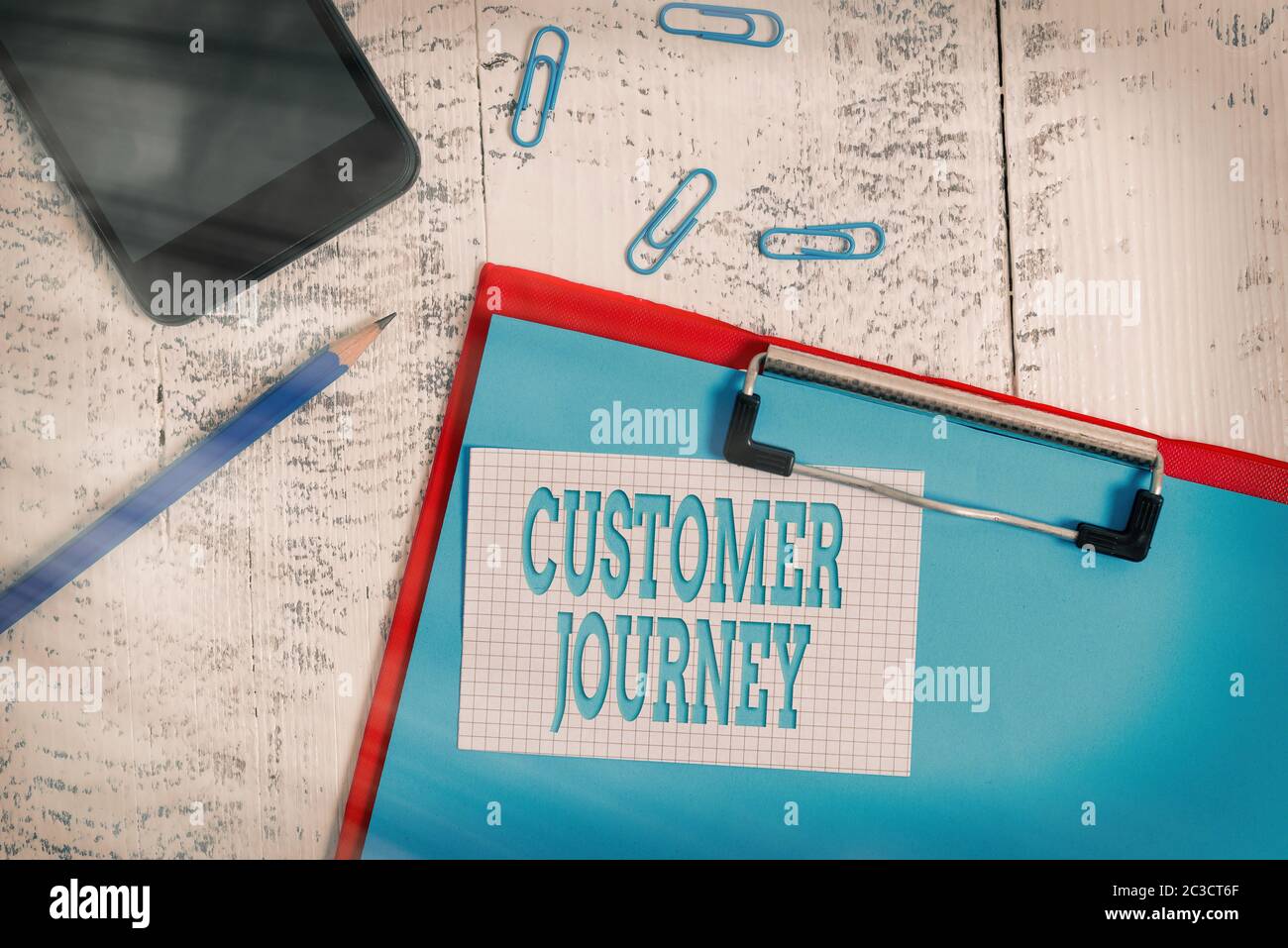 Handwriting text writing Customer Journey. Conceptual photo complete ...