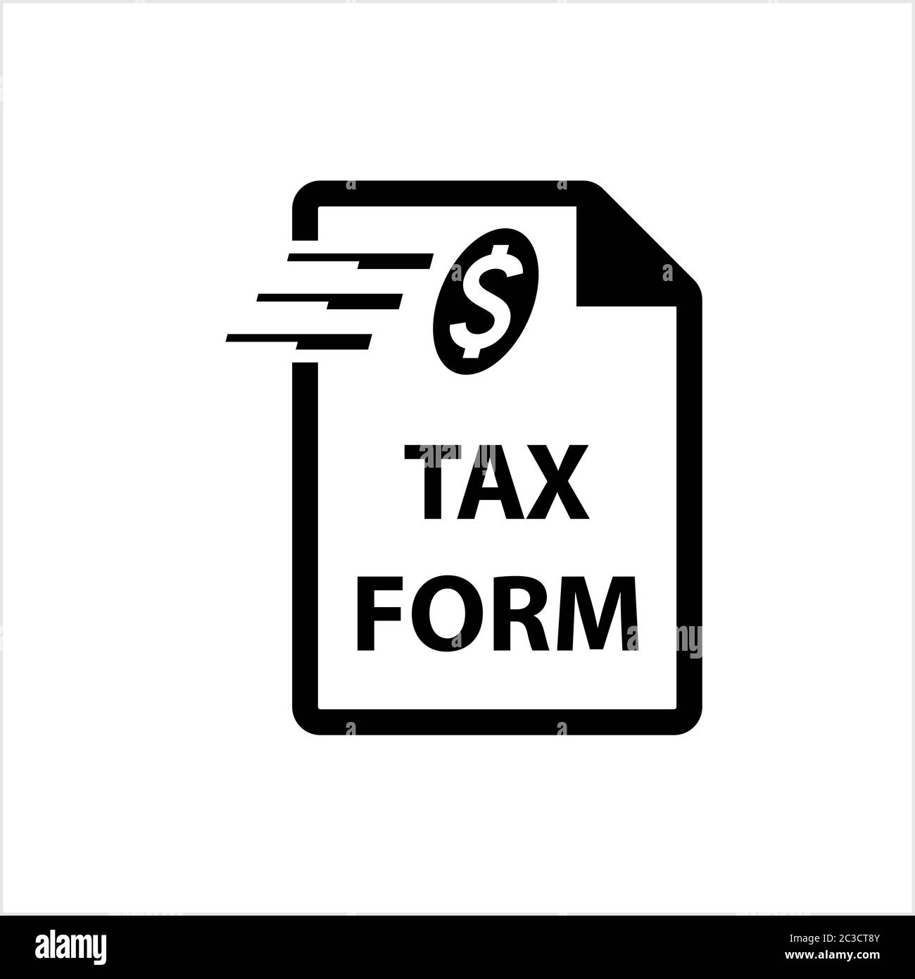 Tax Document Icon, Tax Payment Concept Vector Art Illustration Stock ...