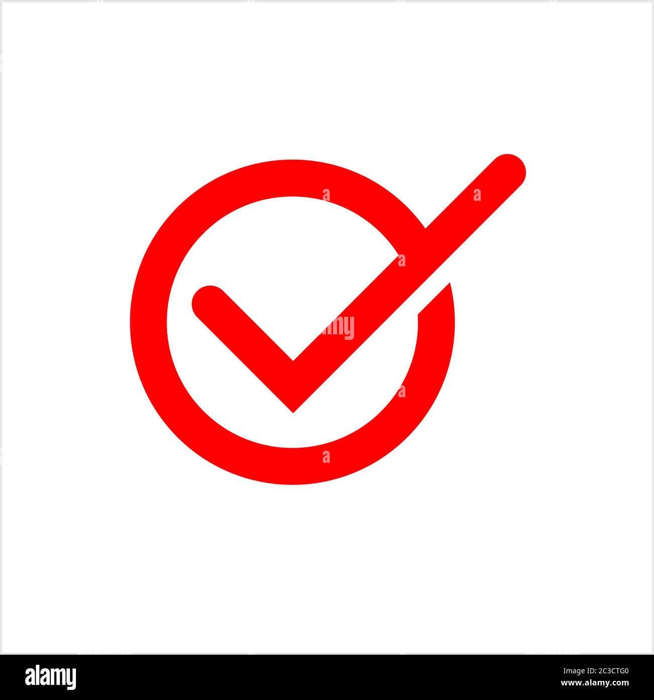Tick Mark Icon, Check Mark, Right Mark, Vector Art Illustration Stock ...