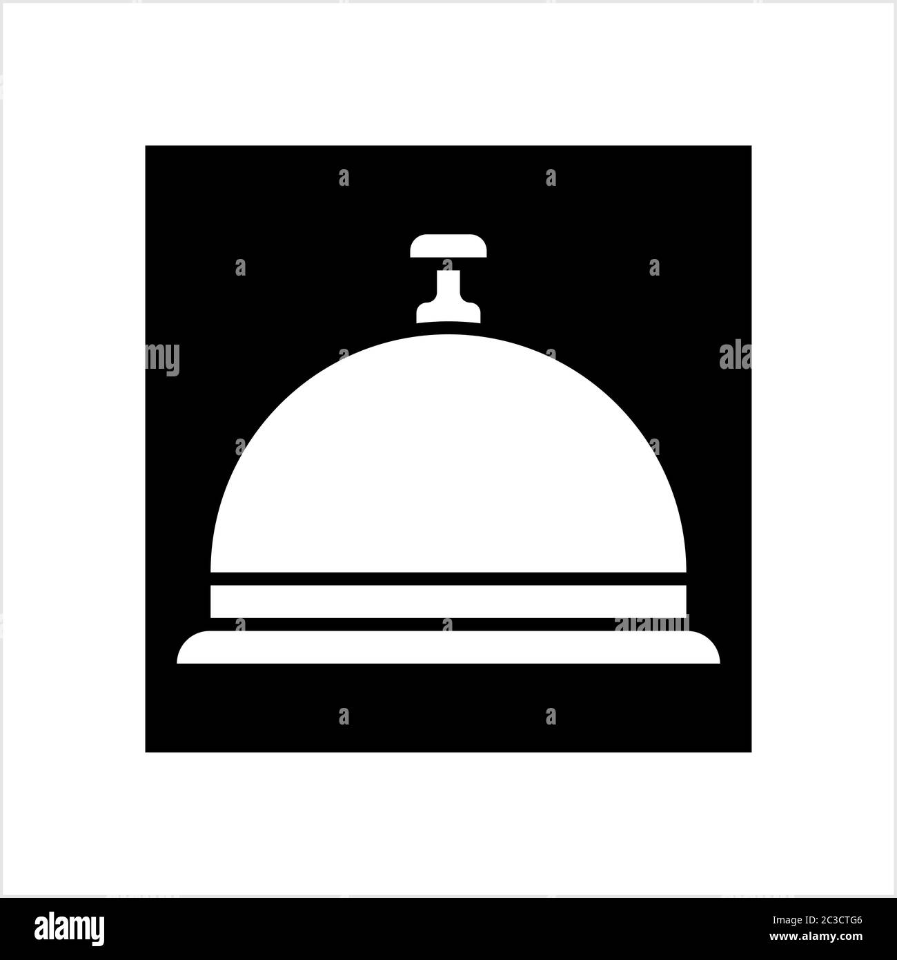 Hotel Bell Icon, Reception Bell Vector Art Illustration Stock Vector ...