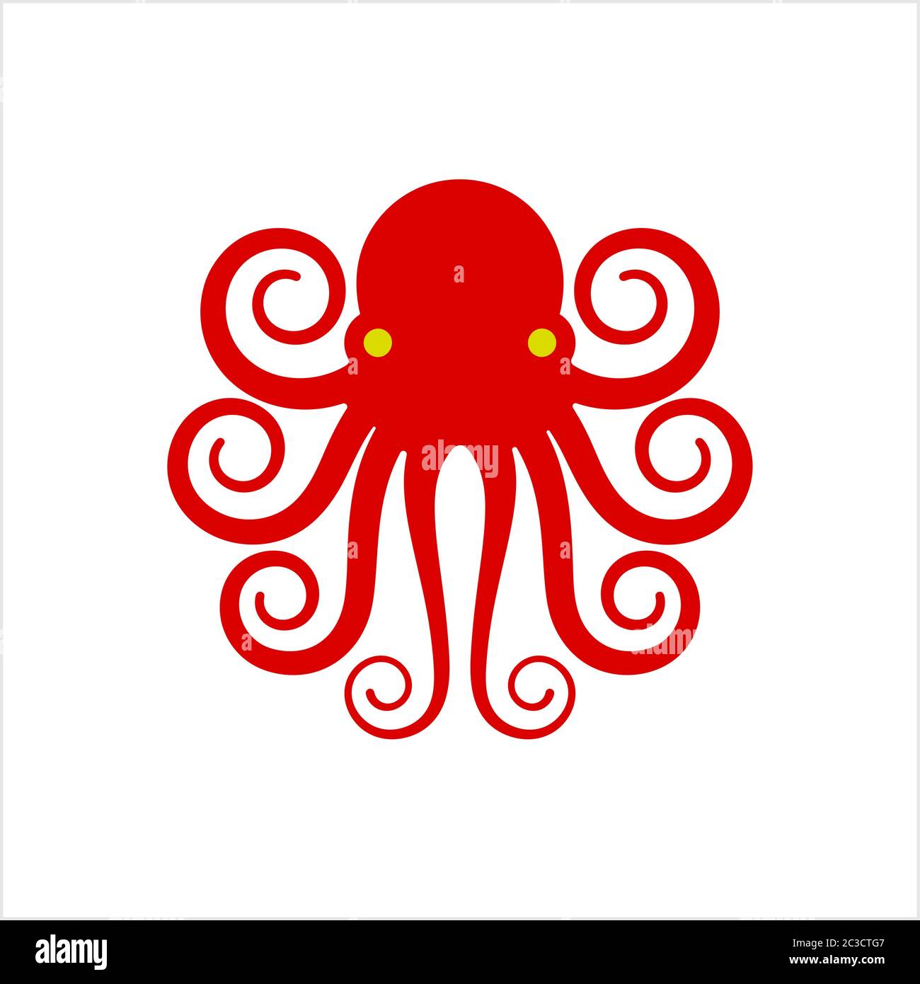 Octopus Icon, Octopus Vector Art Illustration Stock Vector Image & Art ...