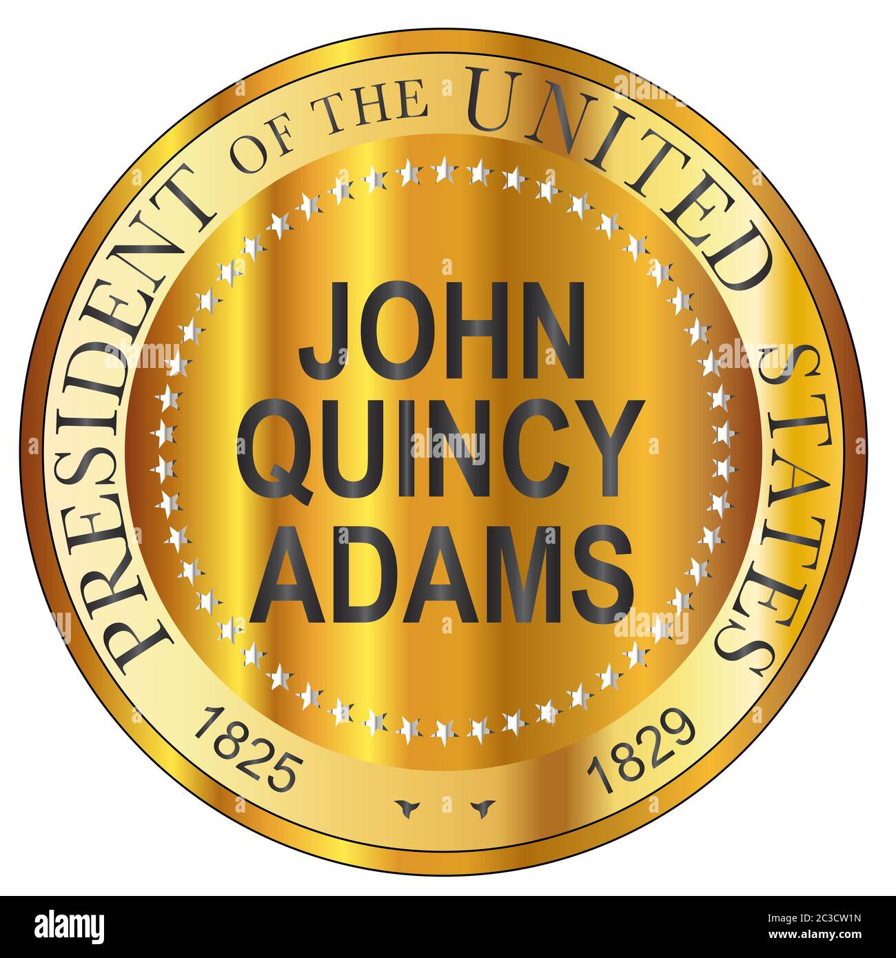 John quincy adams illustration hi-res stock photography and images - Alamy