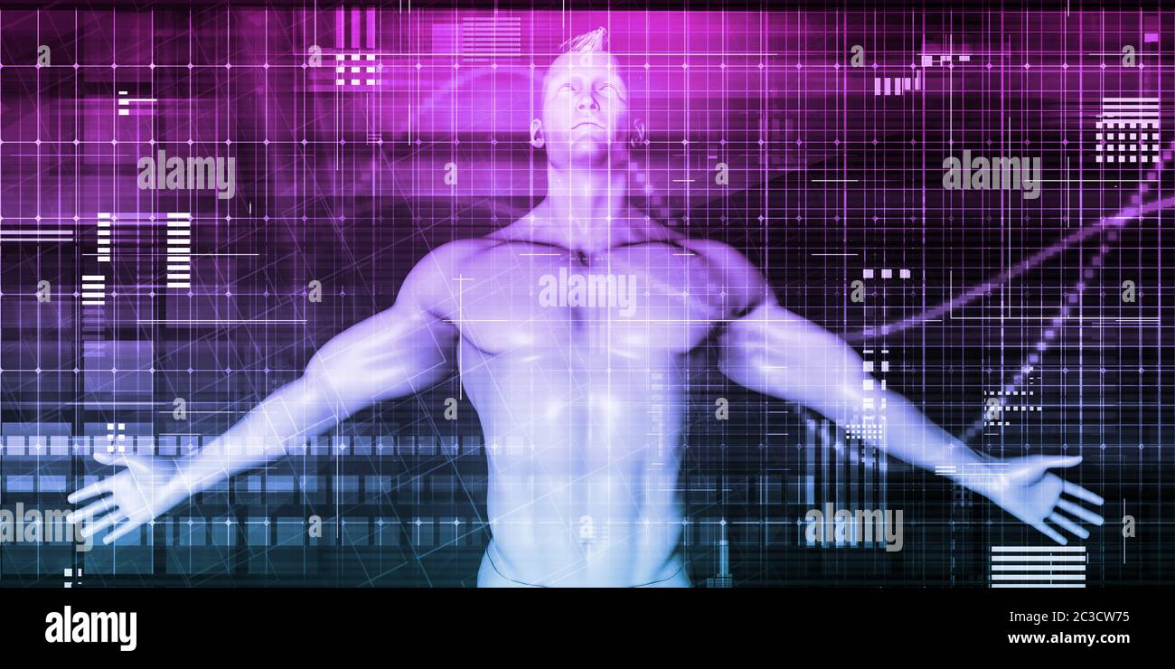 Science Research Background with Moving Data Art Stock Photo - Alamy