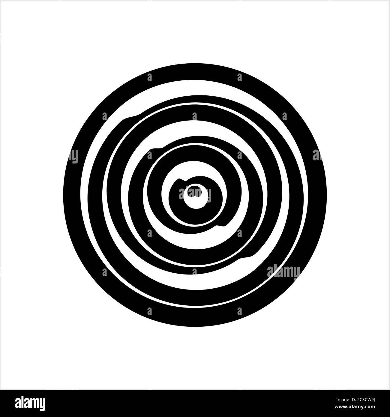 Concentric Circle Abstract Shape Vector Art Illustration Stock Vector ...