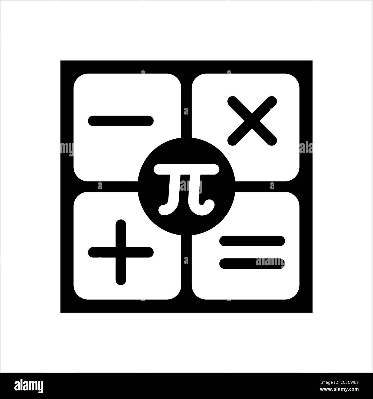Math Icon, Mathematics Icon Vector Art Illustration Stock Vector Image ...