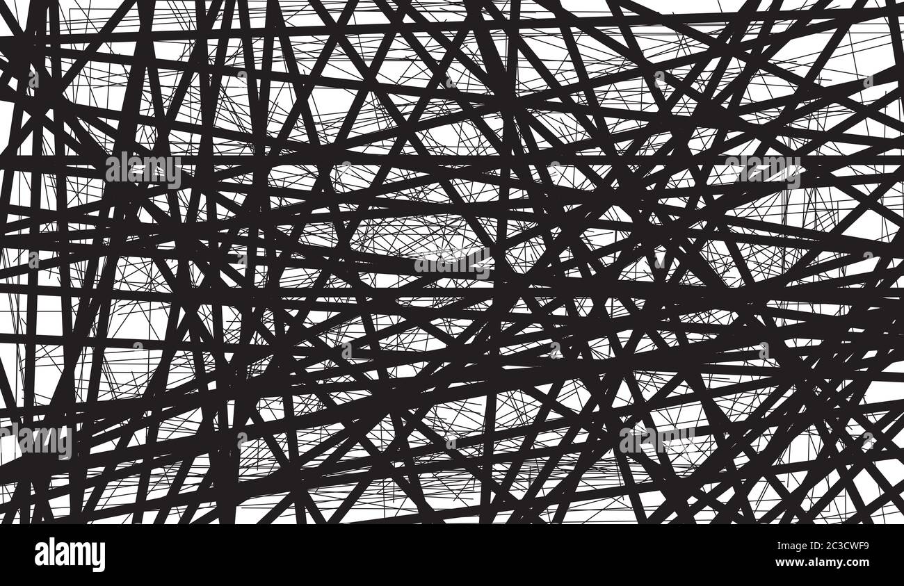 A black wire tangle background over a white backdrop Stock Photo - Alamy