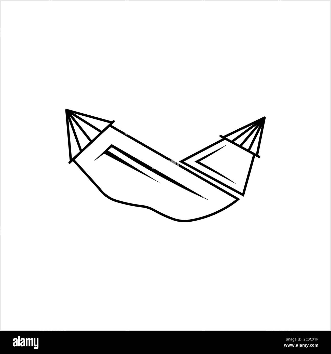 Hammock Icon, Hammock Vector Art Illustration Stock Vector Image & Art ...