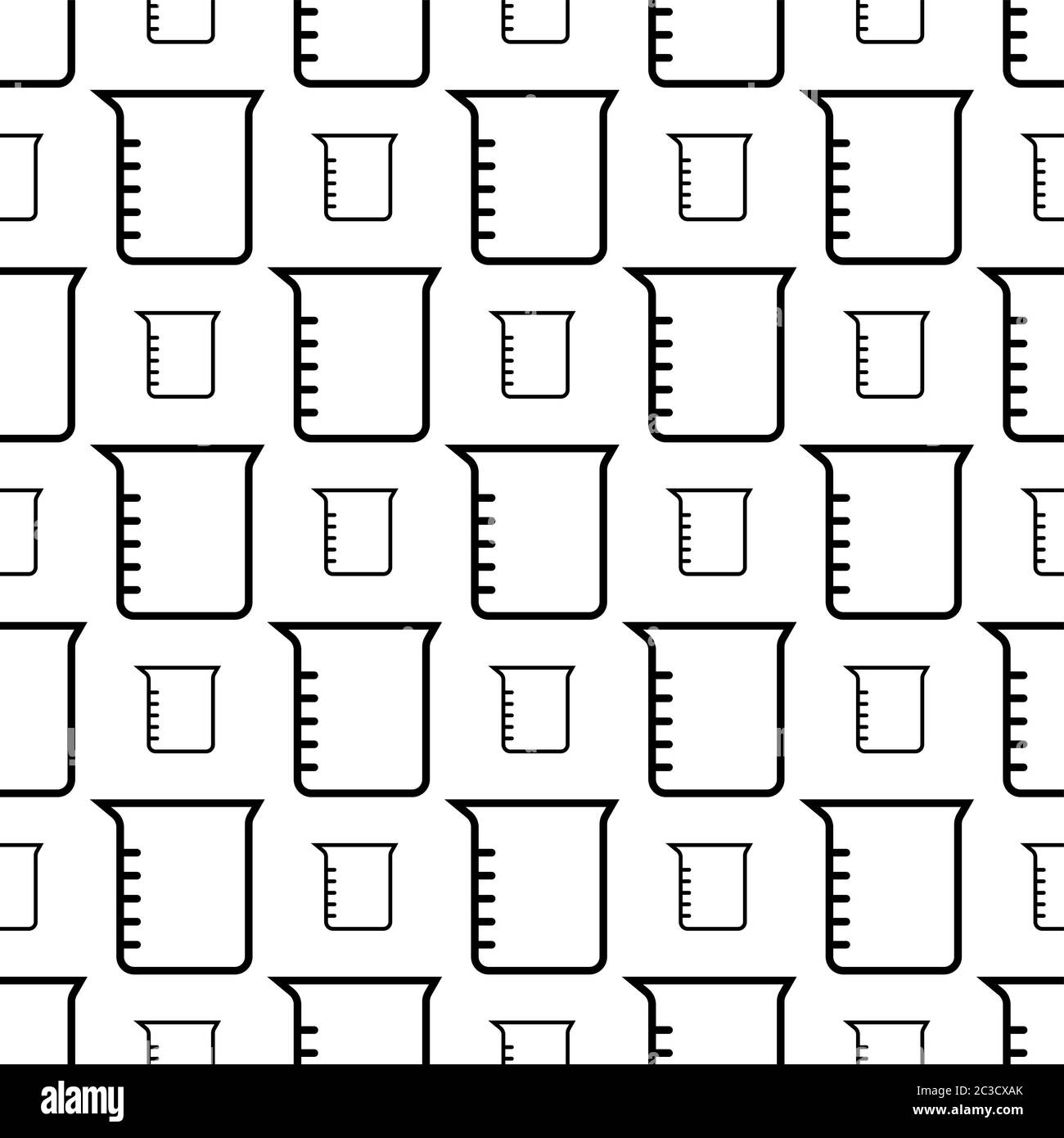 Beaker Icon Seamless Pattern, Beaker Vector Art Illustration Stock ...