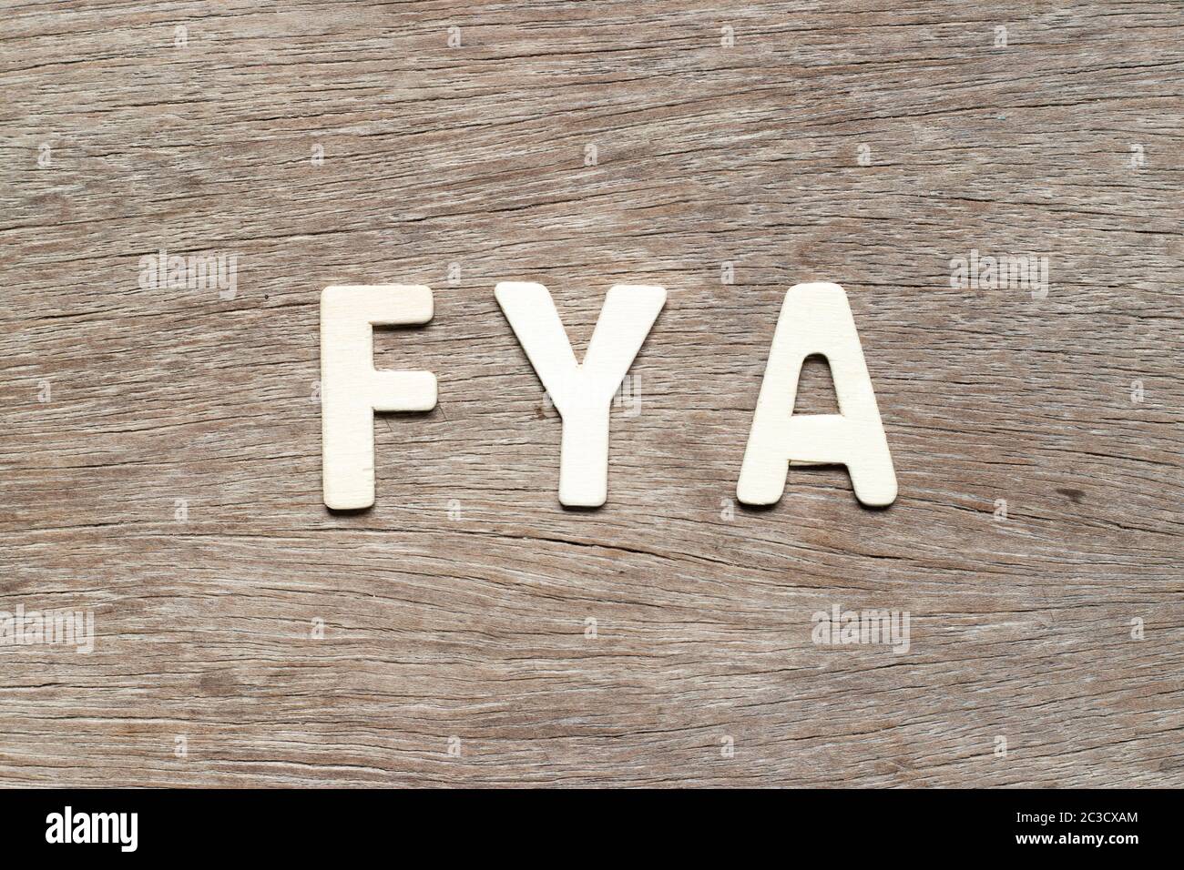 Alphabet letter in word FYA (Abbreviation of For your action or ...
