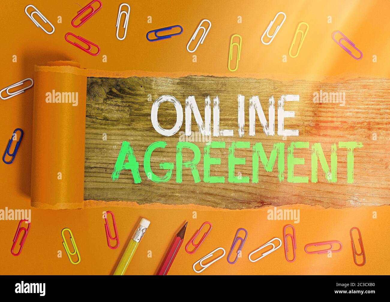 Conceptual hand writing showing Online Agreement. Concept meaning ...