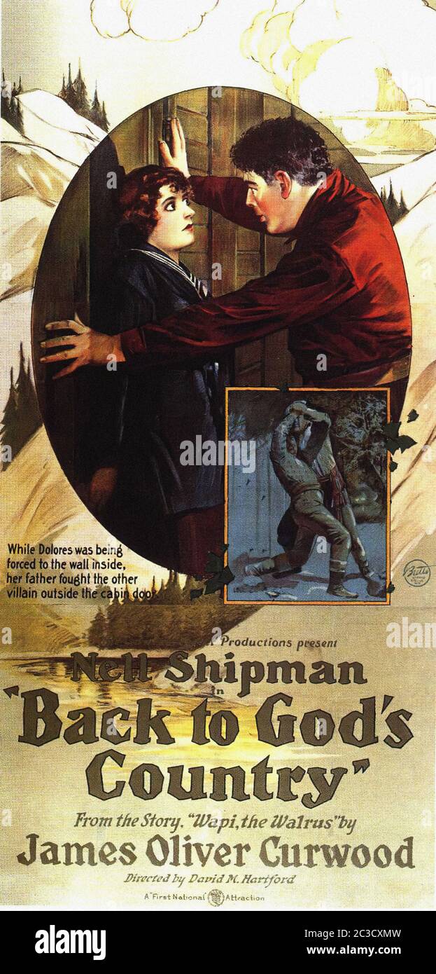 Back to Gods Country - Vintage Movie Poster Stock Photo - Alamy