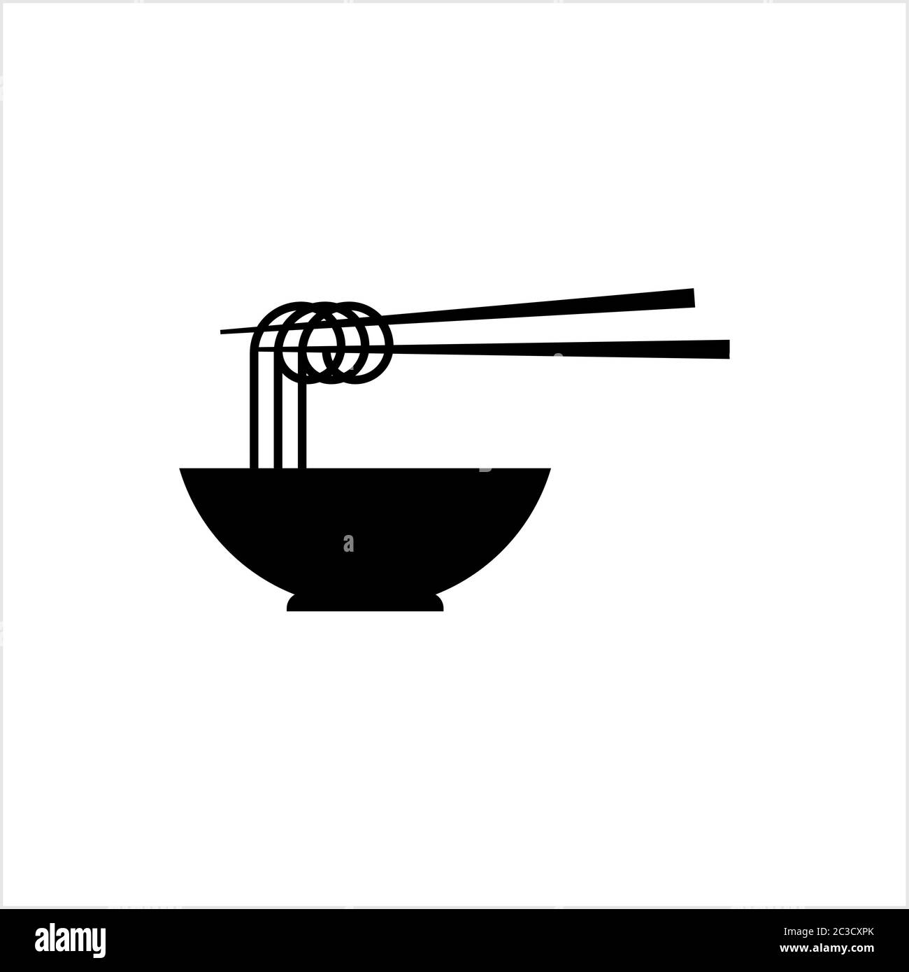 Noodles Icon, Food Icon Vector Art Illustration Stock Vector Image ...