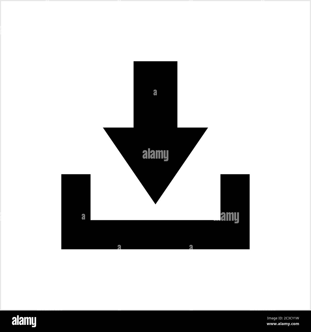 Download Icon, Download Vector Art Illustration Stock Vector Image ...