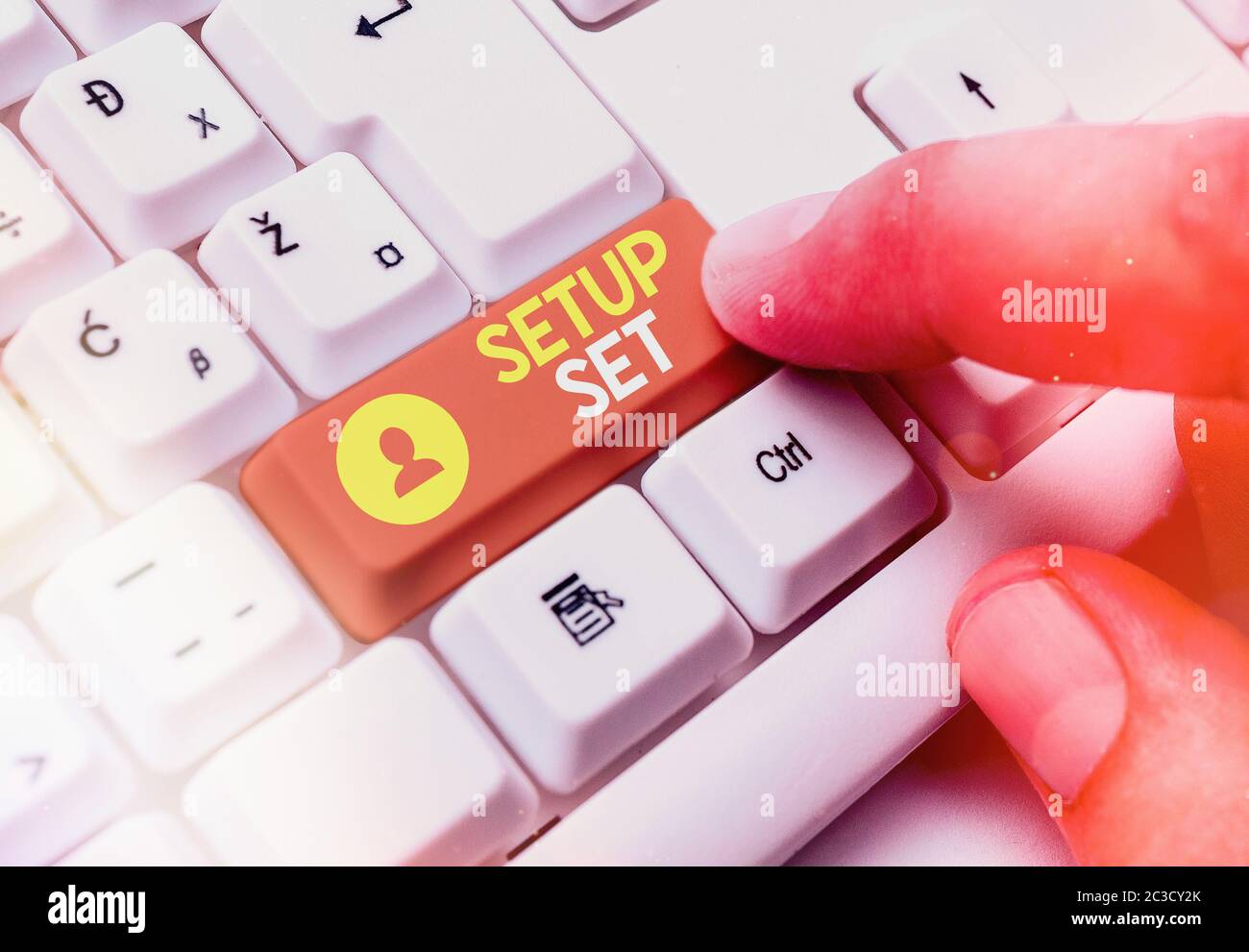 Conceptual hand writing showing Setup Set. Concept meaning planning how ...