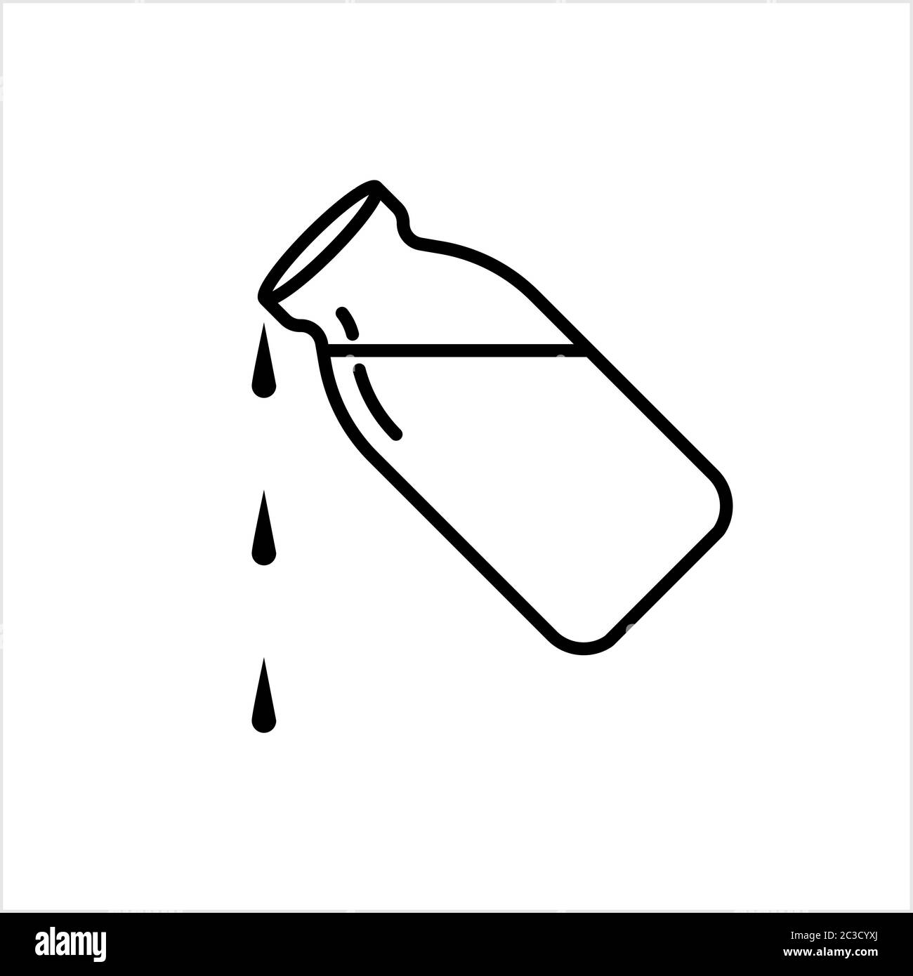 Milk Icon, Milk Container Icon Vector Art Illustration Stock Vector ...