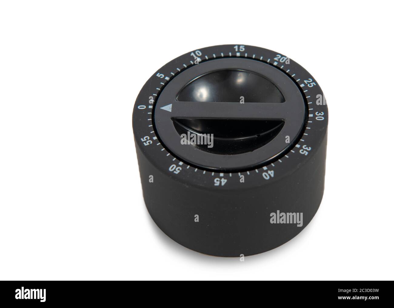 black kitchen timer isolated on a white background Stock Photo - Alamy