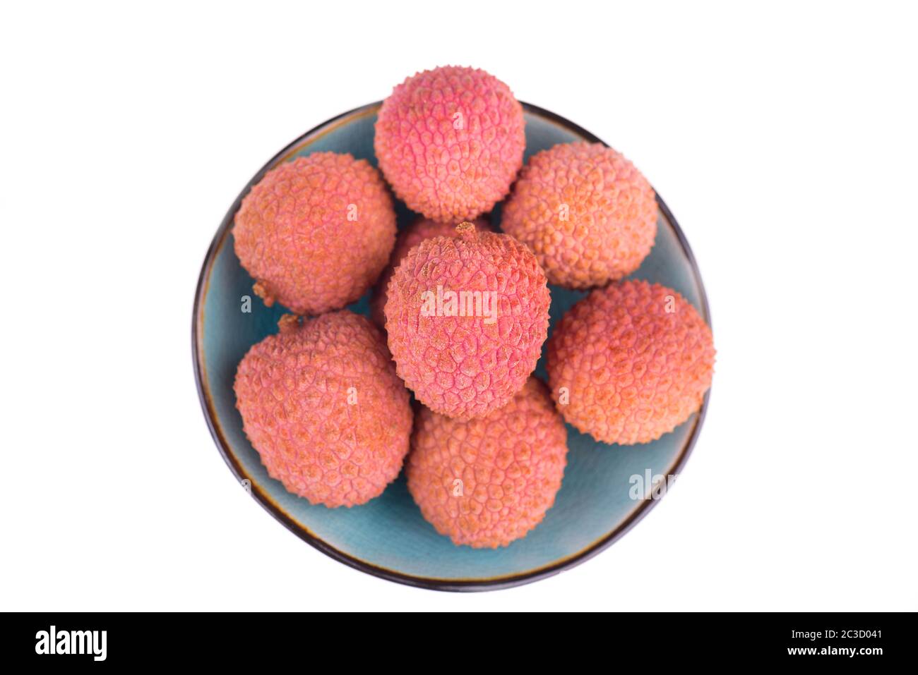 Lychees on a white isolated background Stock Photo - Alamy