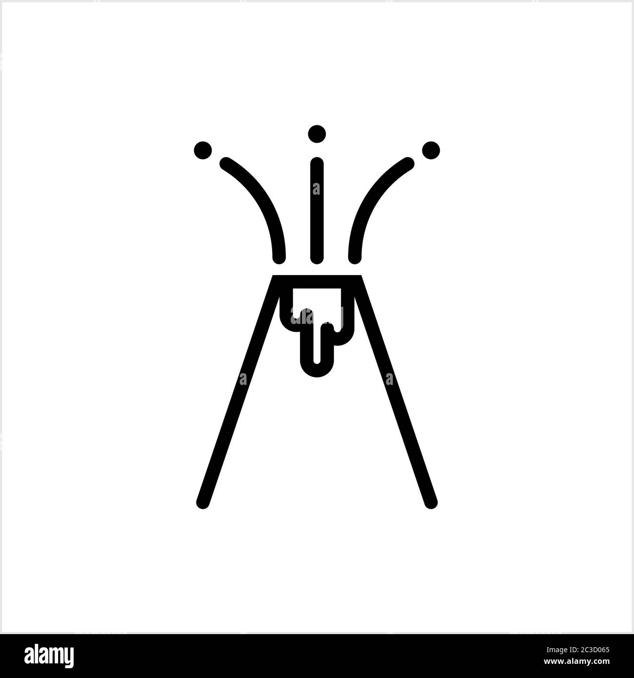 Volcano Icon, Lava, Volcanic Ash Blasting From Volcano Vector Art ...