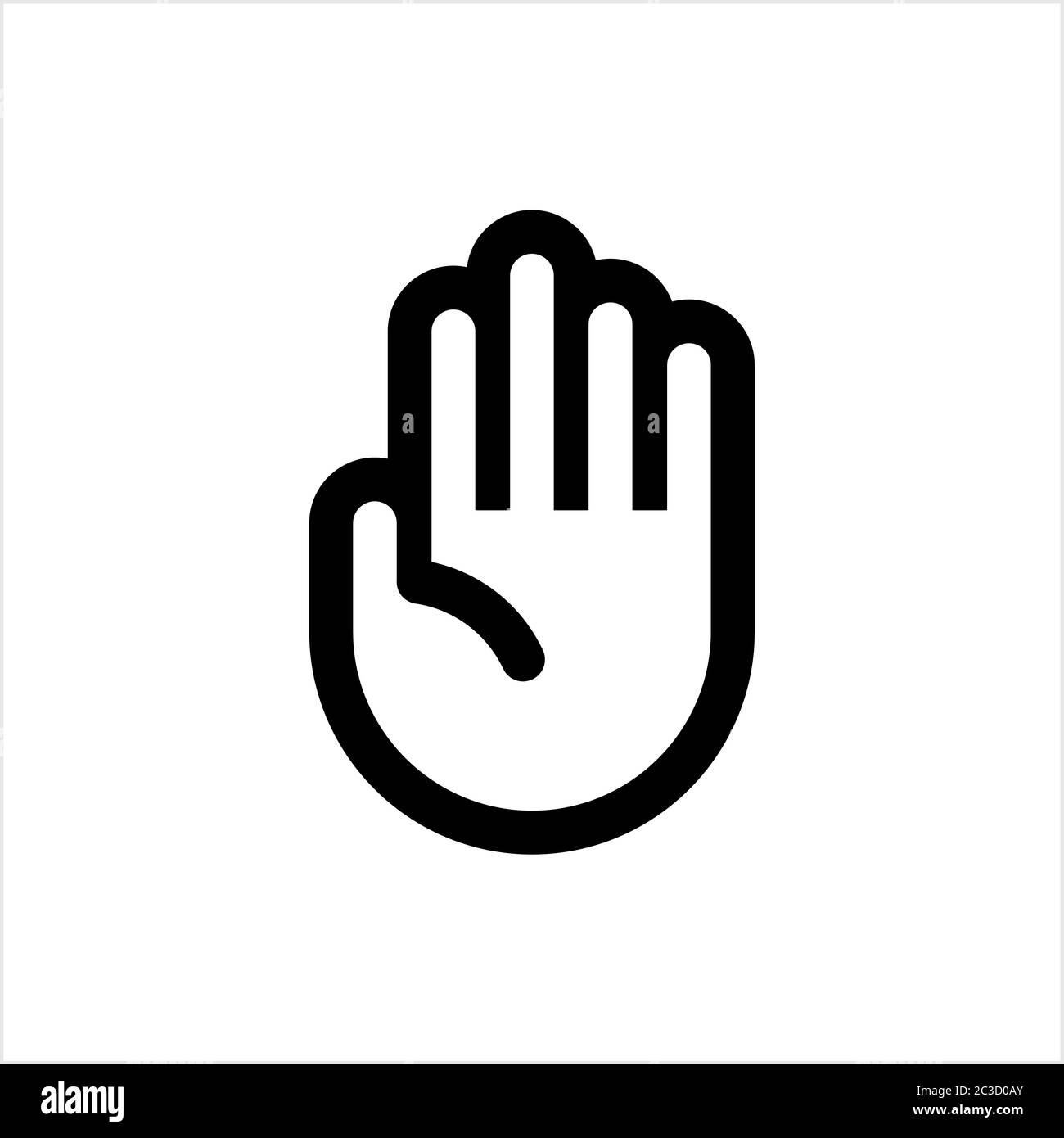 Stop Hand Icon Vector Art Illustration Stock Vector Image & Art - Alamy