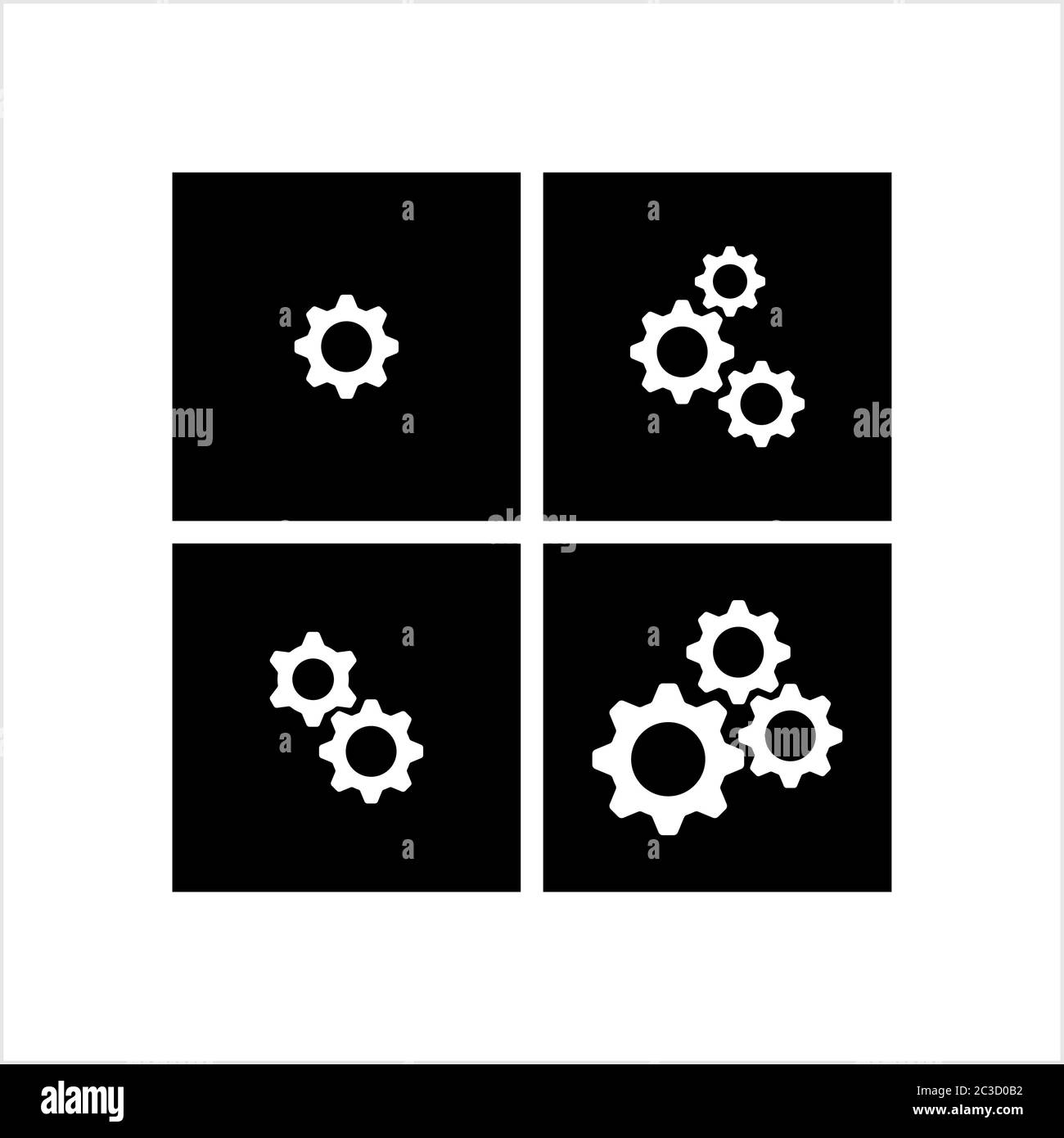 Setting Icon, Gear, User Preference Setting Vector Art Illustration ...