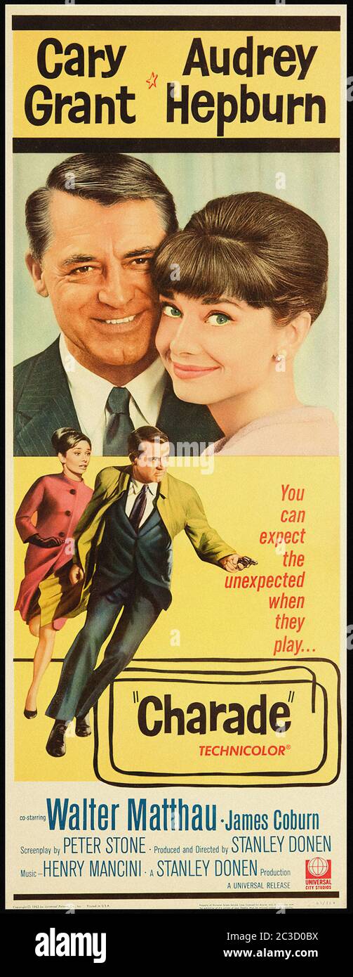 Charade - Vintage Movie Poster Stock Photo - Alamy