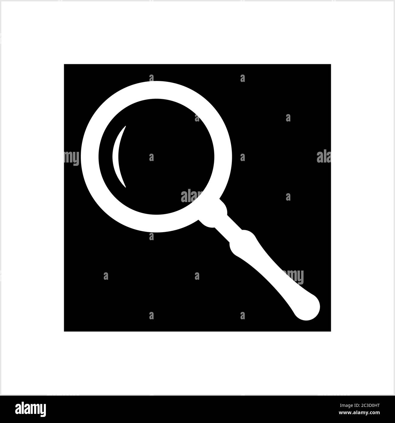 Magnifier Icon, Magnify Glass, Lens Icon Vector Art Illustration Stock ...