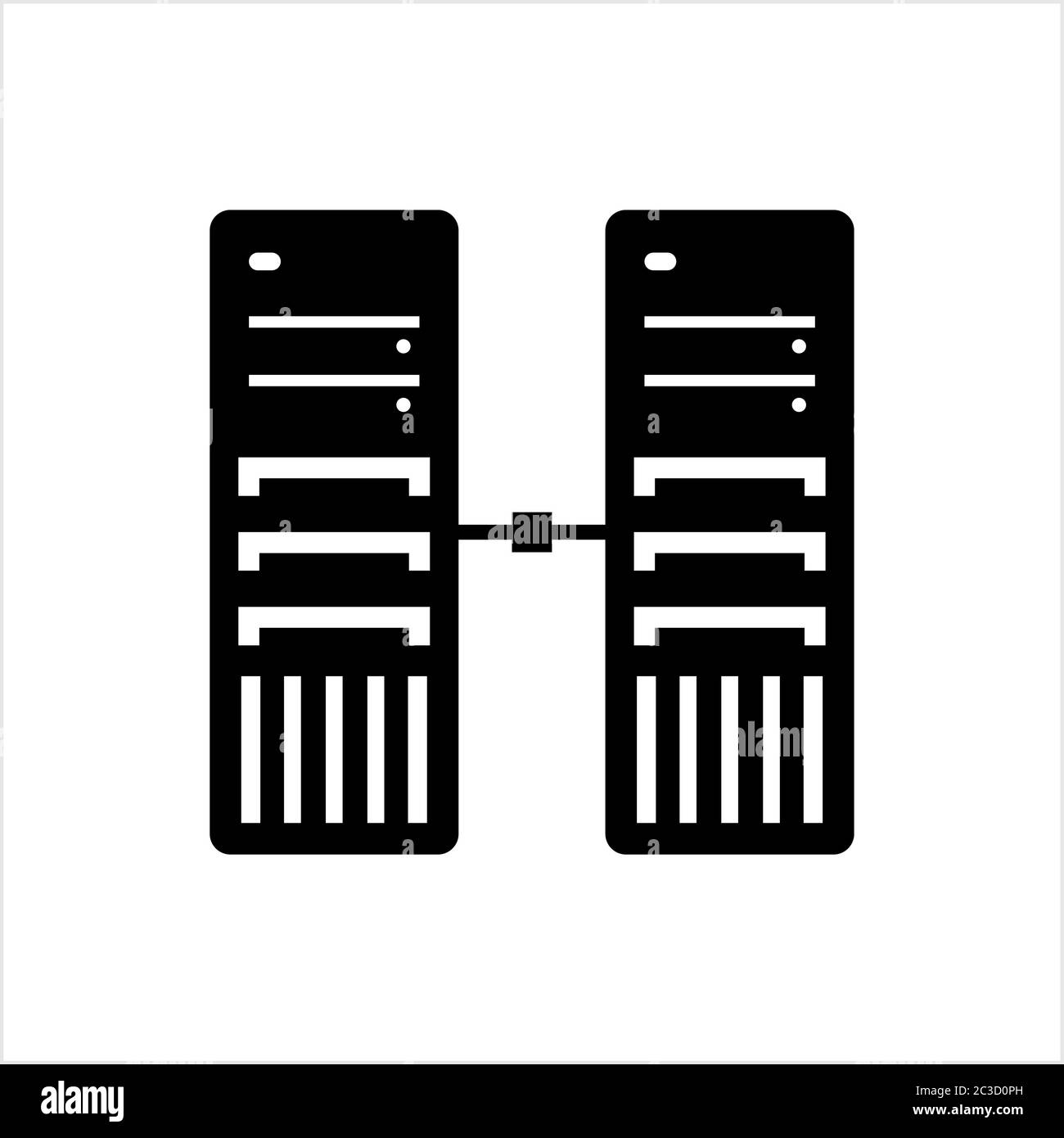 Computer Server Icon, Design Vector Art Illustration Stock Vector Image ...