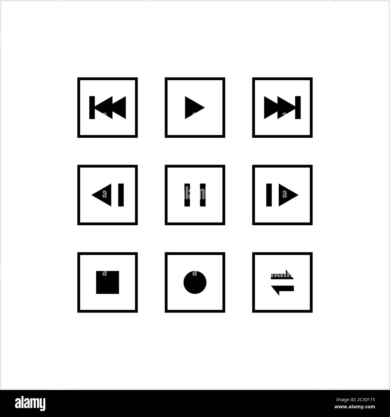 Media Control Icon, Media Controls Button Vector Art Illustration Stock ... Media Control Icon, Media Controls Button Vector Art Illustration Stock ...