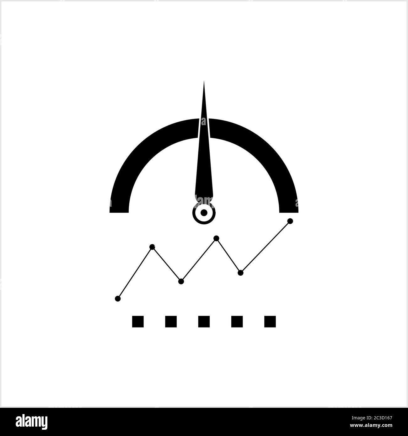 Performance Icon, Speedometer Icon Vector Art Illustration Stock Vector ...