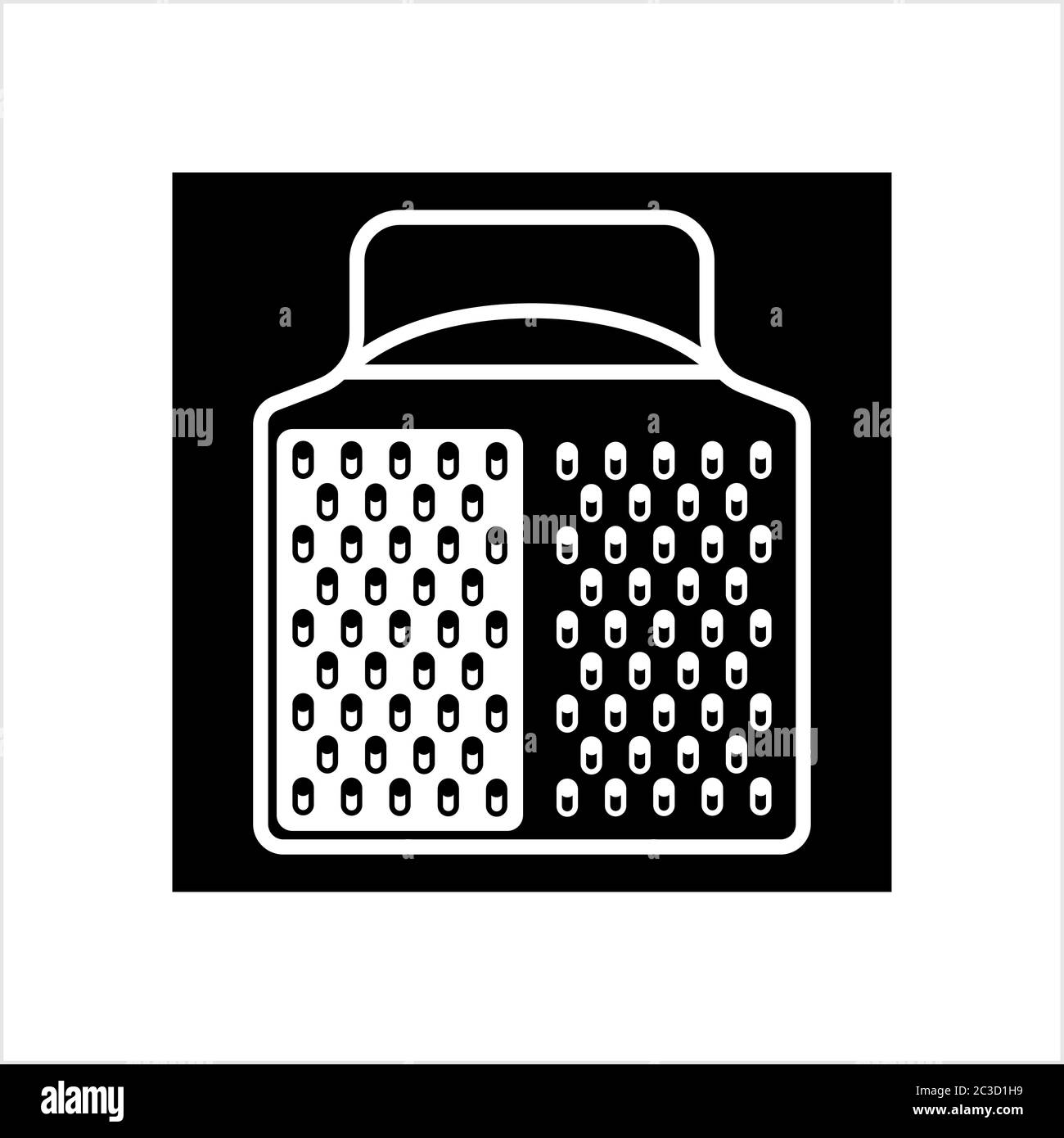 Grater Icon, Kitchen Grater Icon Vector Art Illustration Stock Vector ...