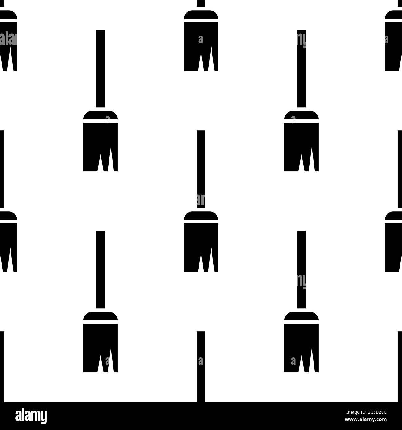 Broom Icon, Cleaning Broom Seamless Pattern Vector Art Illustration ...