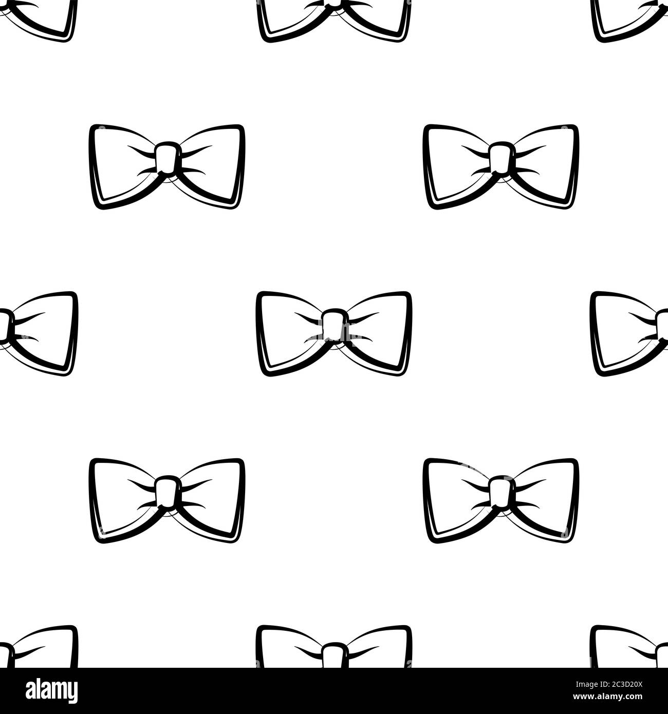 Bow Tie Icon Seamless Pattern Vector Art Illustration Stock Vector ...