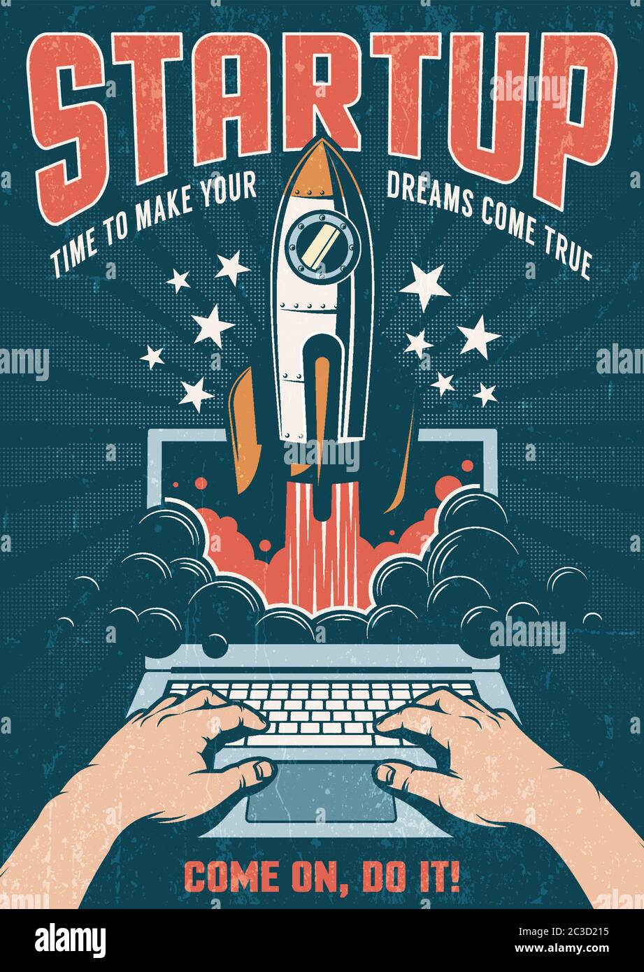 rocket taking off from laptop Stock Vector Image & Art - Alamy