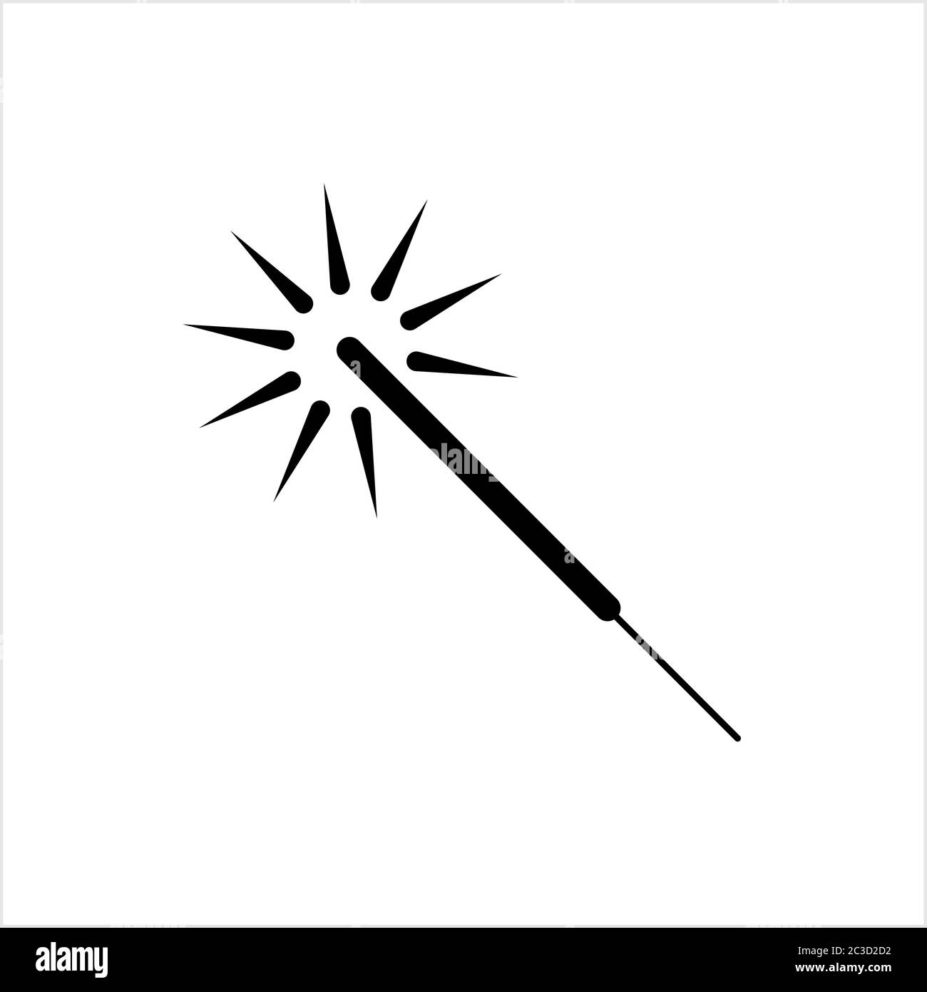 Sparkler Icon, Festival Firework Vector Art Illustration Stock Vector ...