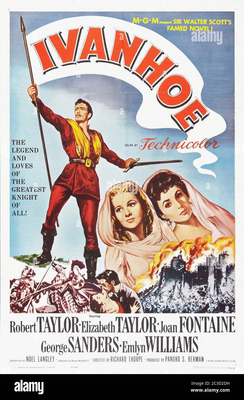 Ivanhoe - Vintage Movie Poster Stock Photo - Alamy