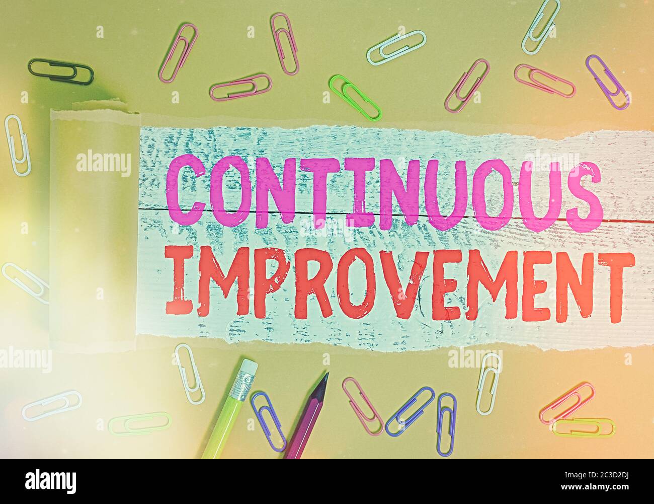 Text sign showing Continuous Improvement. Business photo text making ...
