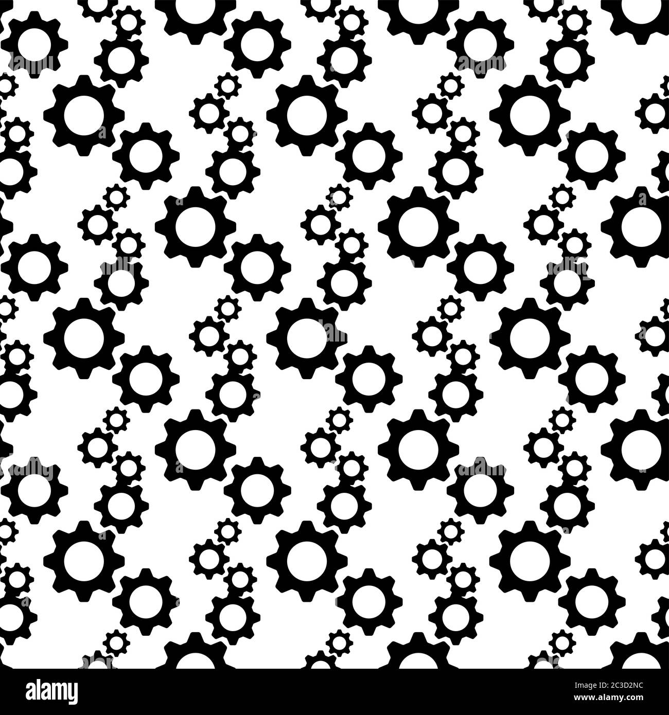 Setting Icon Seamless Pattern, Gear, User Preference Setting Vector Art ...