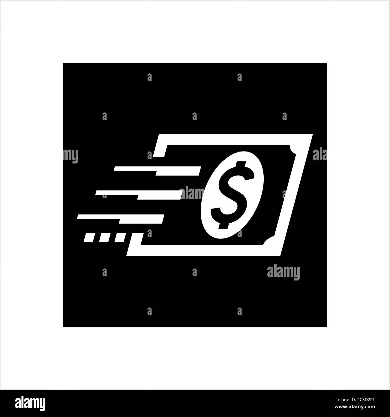 Fast Cash Icon, Fast Bill Icon Vector Art Illustration Stock Vector ...