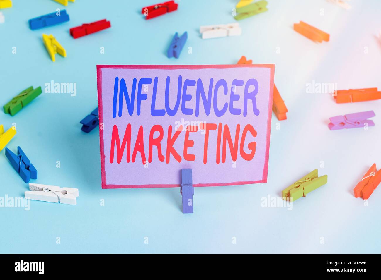 Writing note showing Influencer Marketing. Business concept for form of ...