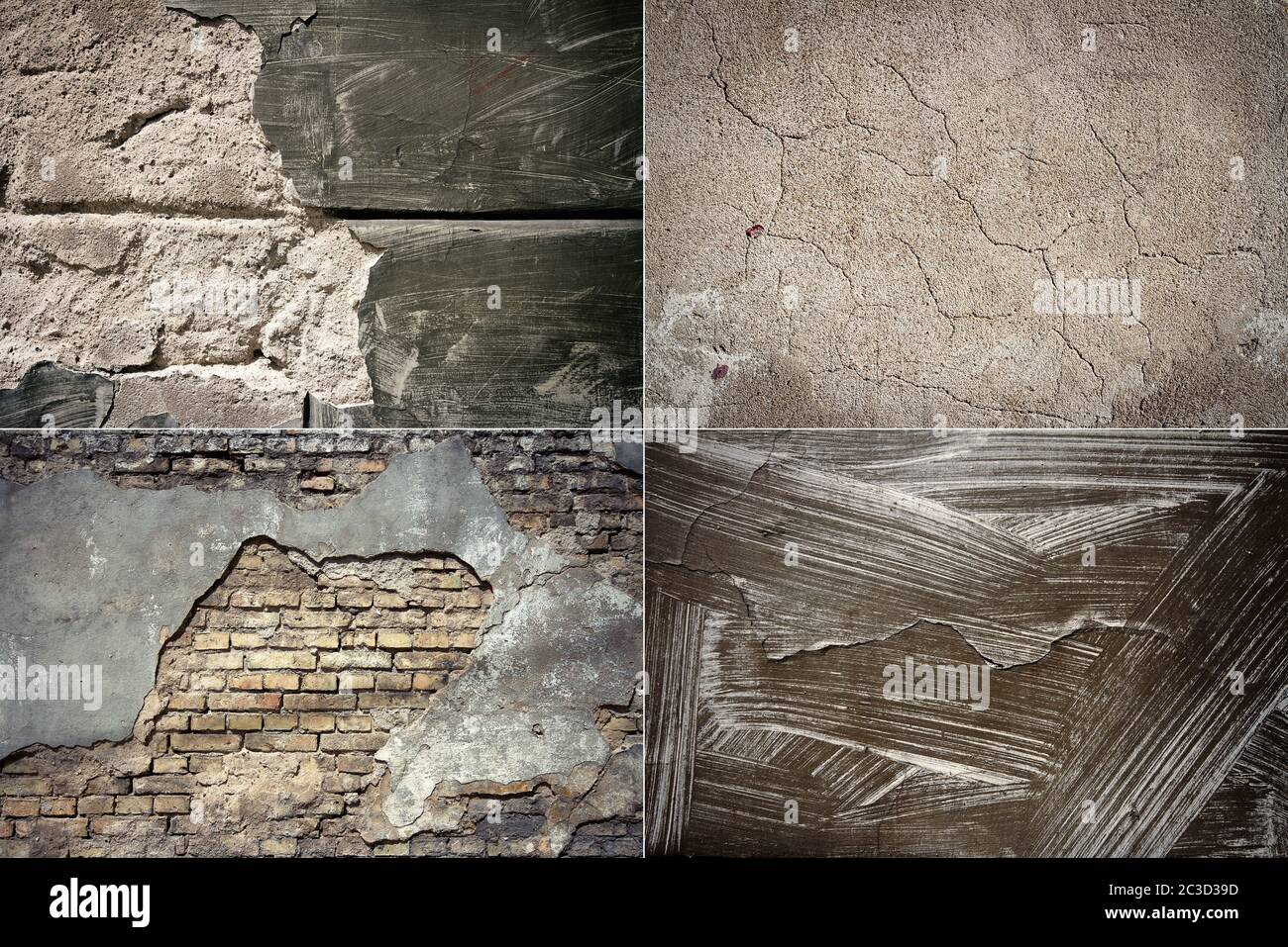 Collection of images with various wall textures including plaster ...