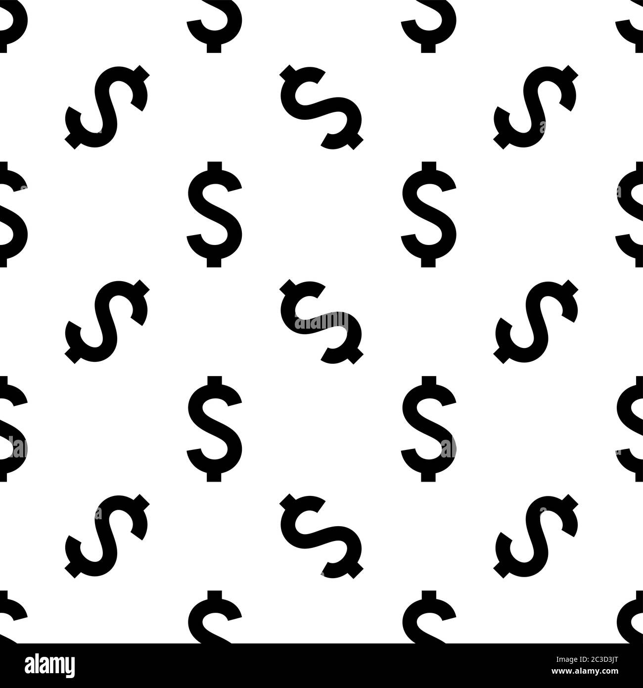 Dollar Sign Seamless Pattern Vector Art Illustration Stock Vector Image ...