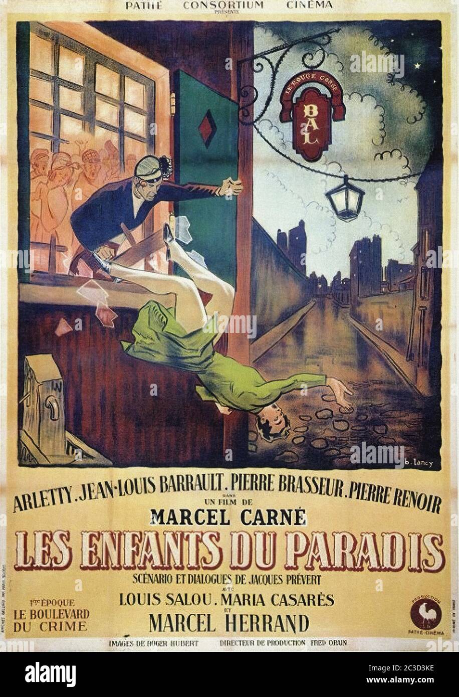 Les Enfants Du Paradis - French Vintage Movie Poster Stock Photo - Alamy